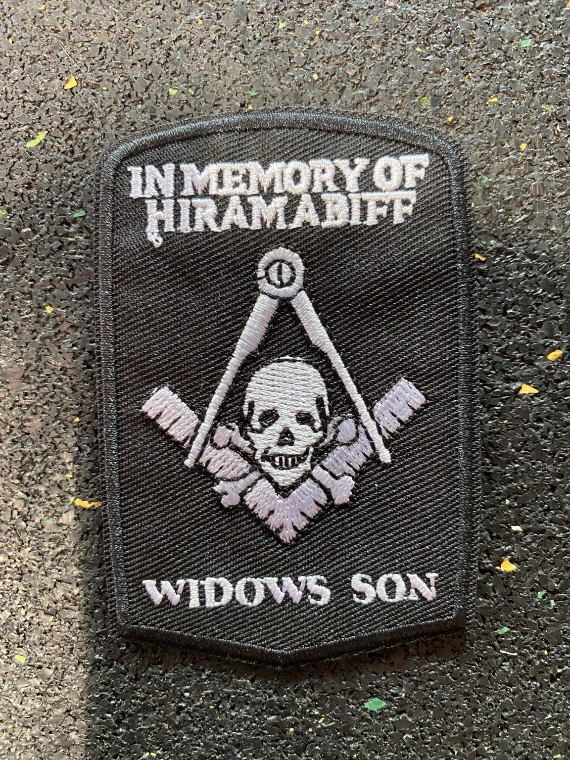 Hiram Abiff patch – Widows Sons